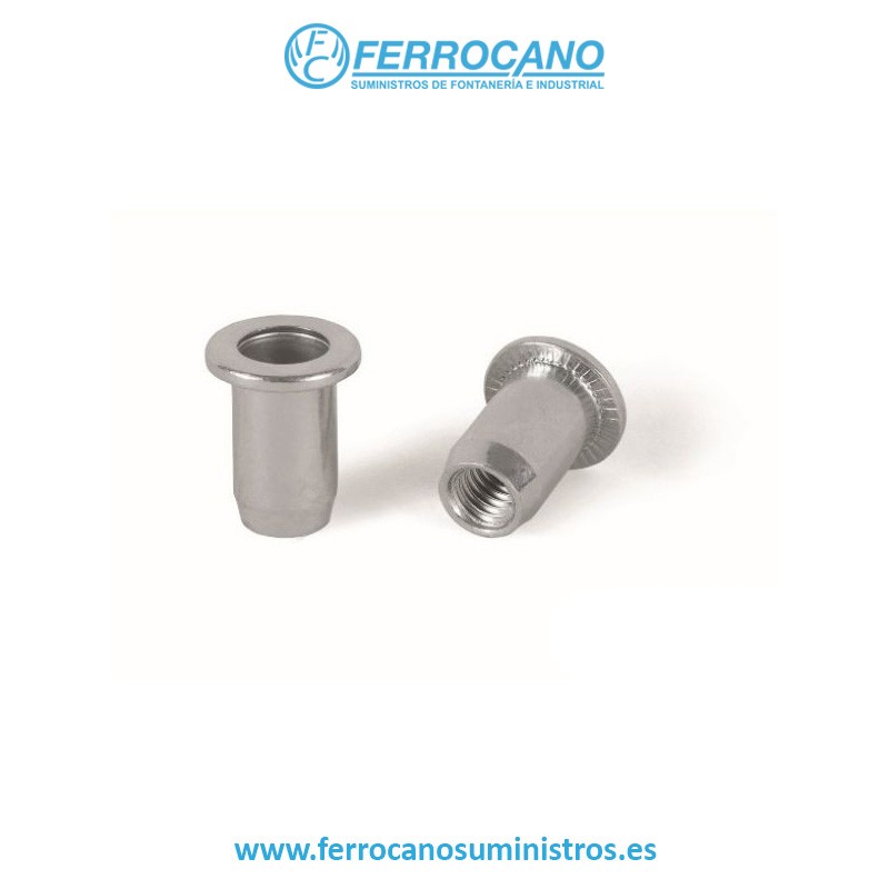 TUERCA REMACHABLE LISA C/ANCHA M-6X16 ZINC 0,13