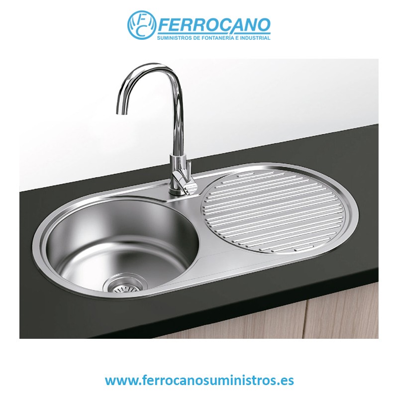 FREGADOR PLASTIMODUL LONDRES 84X44 1S 1E INOX